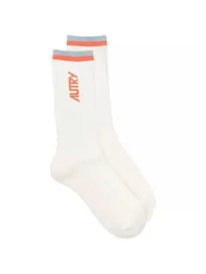 AUTRY Logo-detail Socks - White