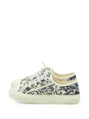 Dior Flower-embroidered Sneakers - Neutrals