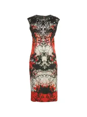 Roberto Cavalli Print Beaded Dress