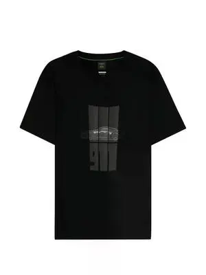 BOSS X Porsche Mercerized Cotton T-shirt With Reflective Graphic