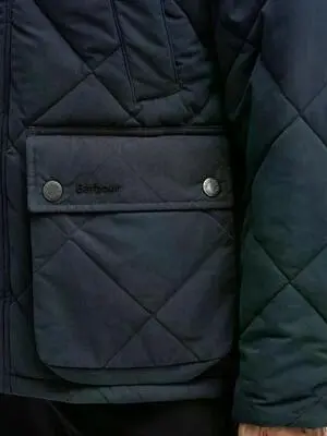Barbour Quilted Corduroy-collar Jacket - Blue