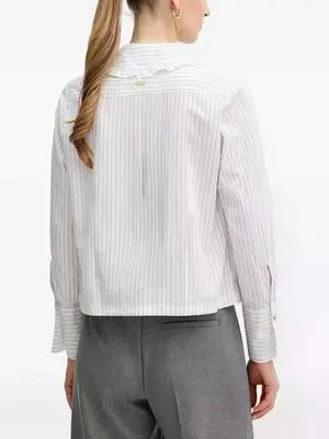 Barbour Avery Striped Blouse With Ruffle Trim