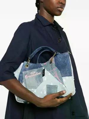 BRACCIALINI Amy Jeans Denim Patchwork Tote Bag