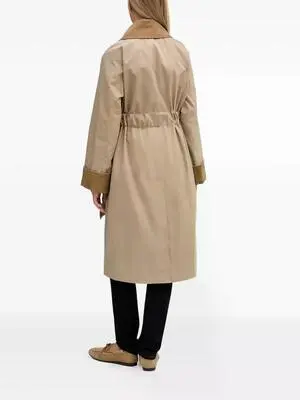 Barbour Corduroy-trim Belted Coat - Neutrals