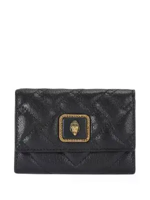 Kurt Geiger Quilted Eagle Plaque Card Holder - Black