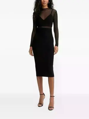 Herve Leger Noelle Long-sleeve Midi Dress