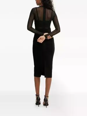 Herve Leger Noelle Long-sleeve Midi Dress