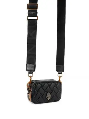 Kurt Geiger Quilted Cross Body Bag With Applique - Black