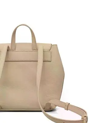 COCCINELLE Pebble-grain Top-handle Backpack - Neutrals