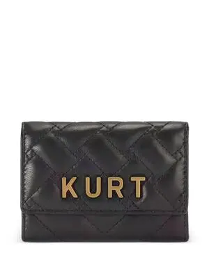 Kurt Geiger Quilted Logo-plaque Card Holder - Black