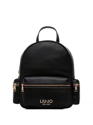 Liu Jo Topstitch Zip Backpack - Black