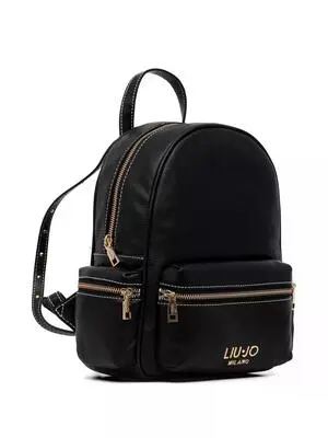 Liu Jo Topstitch Zip Backpack - Black