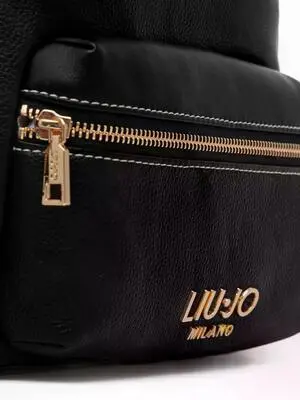 Liu Jo Topstitch Zip Backpack - Black