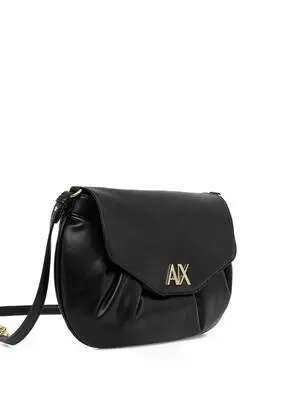 Armani Exchange Gathered-effect Cross-body Bag - Black