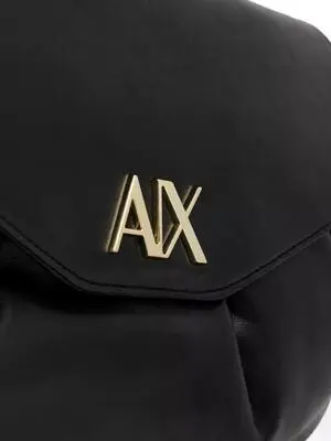 Armani Exchange Gathered-effect Cross-body Bag - Black
