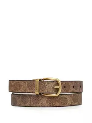 COACH Patterned Reversible Belt - Brown