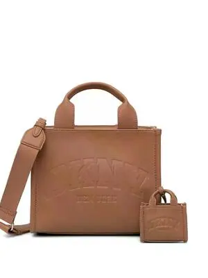 Dkny Logo-embossed Tote - Brown