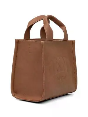 Dkny Logo-embossed Tote - Brown
