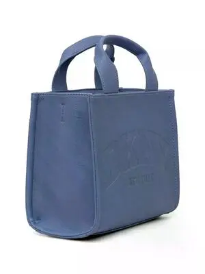 Dkny Logo-embossed Charm Tote Bag - Blue