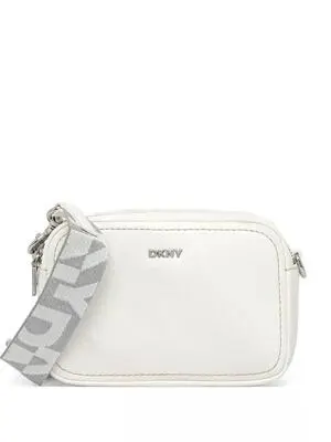 Dkny Logo-plaque Crossbody Bag - White