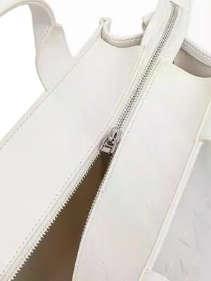 Dkny Logo-embossed Charm Tote - White