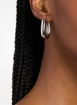 Michael Kors Square Hoop Earrings - Silver