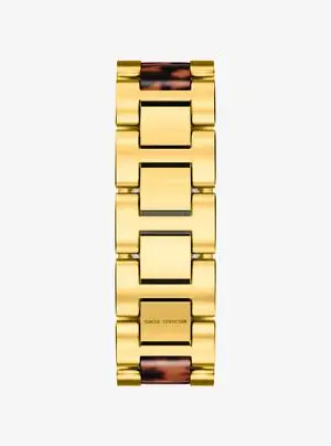 Michael Kors Petite Darrington Gold-tone And Tortoiseshell Acetate Watch