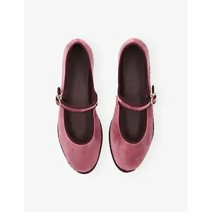 FLABELUS O'brien Velvet Ballet Flats - Pink Comb