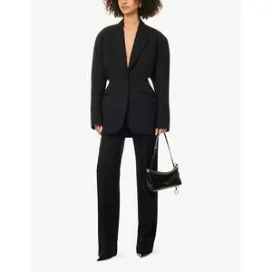 MUGLER Grain Single-breasted Wool Blazer