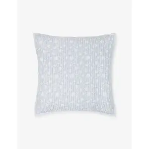 THE WHITE COMPANY Ashby Floral-print Large Cotton Cushion - Blue/white