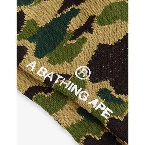 A BATHING APE Camo-print Stretch-cotton Socks