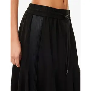 Sacai Pleated Asymmetric Midi Skirt