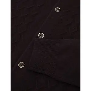 REISS Wool Cardigan With V-stitch Detail