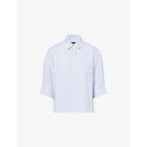 Rag & Bone Lucia Stripe-pattern Cotton-poplin Shirt