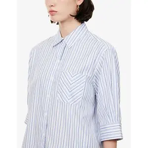 Rag & Bone Lucia Stripe-pattern Cotton-poplin Shirt