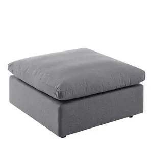 MODWAY Commix Sunbrella Outdoor Patio Ottoman - Gray