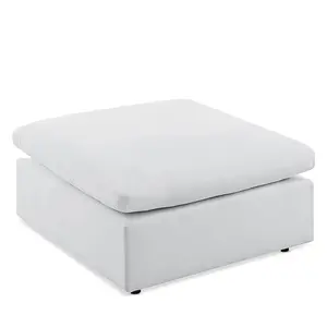 MODWAY Commix Sunbrella Outdoor Patio Ottoman - White