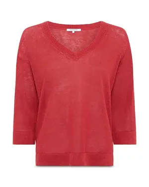 Gerard Darel Lylou Top 100% Linen - Red