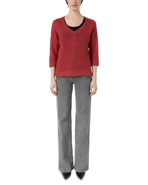 Gerard Darel Lylou Linen Top - Red