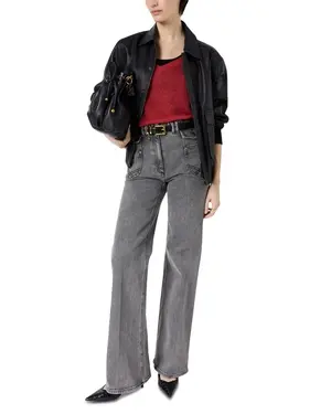 Gerard Darel Lylou Linen Top - Red