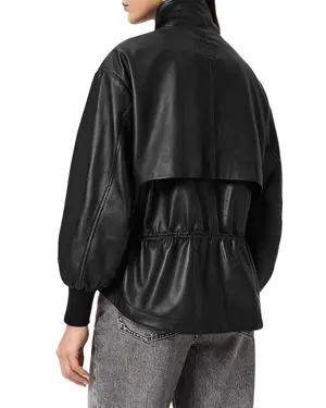 ALLSAINTS Flor Leather Jacket - Black