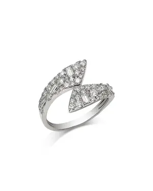 Bloomingdale'S 14k Diamond Bypass Ring 1.25 Tcw - White Gold