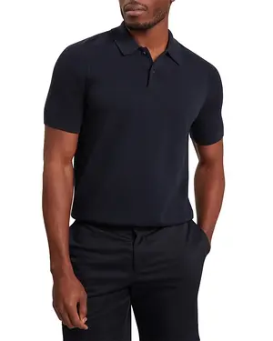 Ted Baker London Otiso Ribbed Raglan Sleeve Polo - Navy