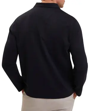 Ted Baker London Wyther Mixed Texture Half Zip Shirt