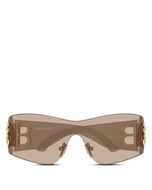 Balenciaga Mask Sunglasses 99mm - Brown