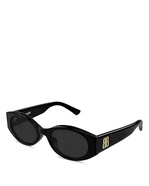 Balenciaga Round Sunglasses, 53mm - Black