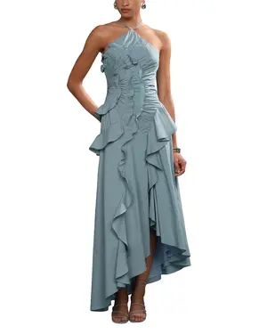 AMUR Ottavia Ruffled Dress - Cumulus