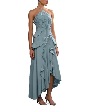 AMUR Ottavia Ruffled Dress - Cumulus