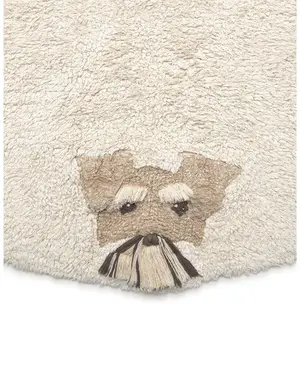LORENA CANALS Wouf Wouf Washable Rug Dogs 4'7x4'7 Round Area Rug