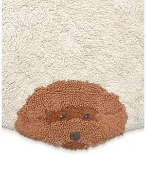 LORENA CANALS Wouf Wouf Washable Rug Dogs 4'7x4'7 Round Area Rug